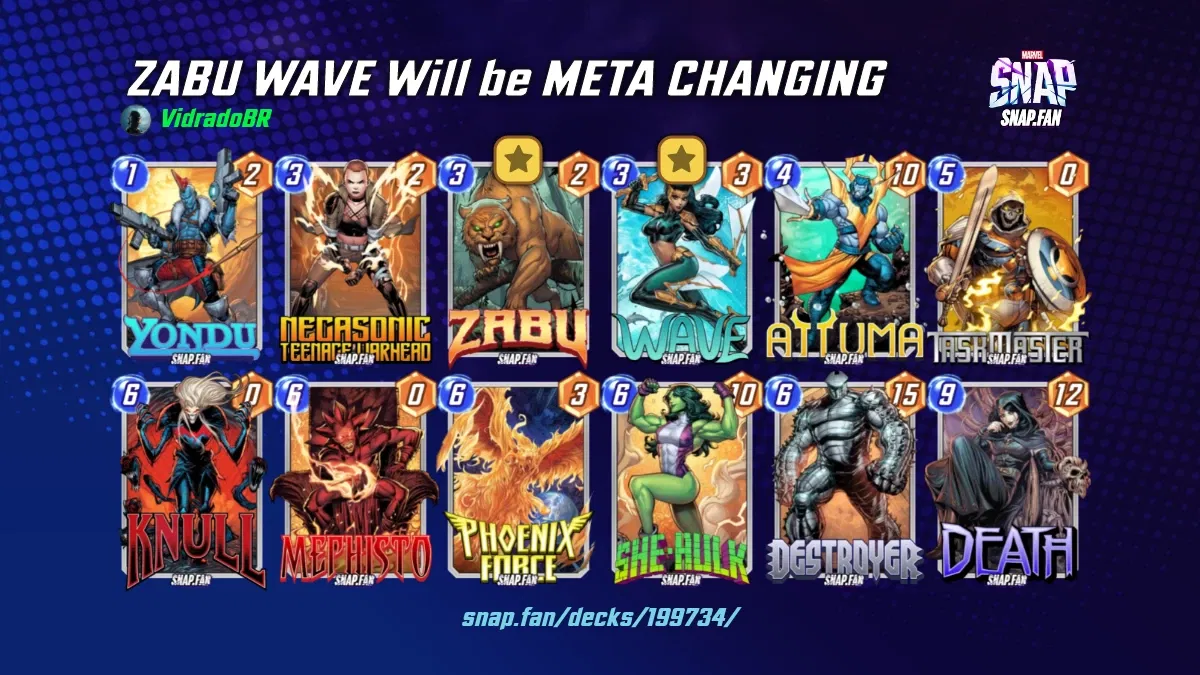 ZABU WAVE Will be META CHANGING by VidradoBR - Marvel Snap Decks - snap.fan