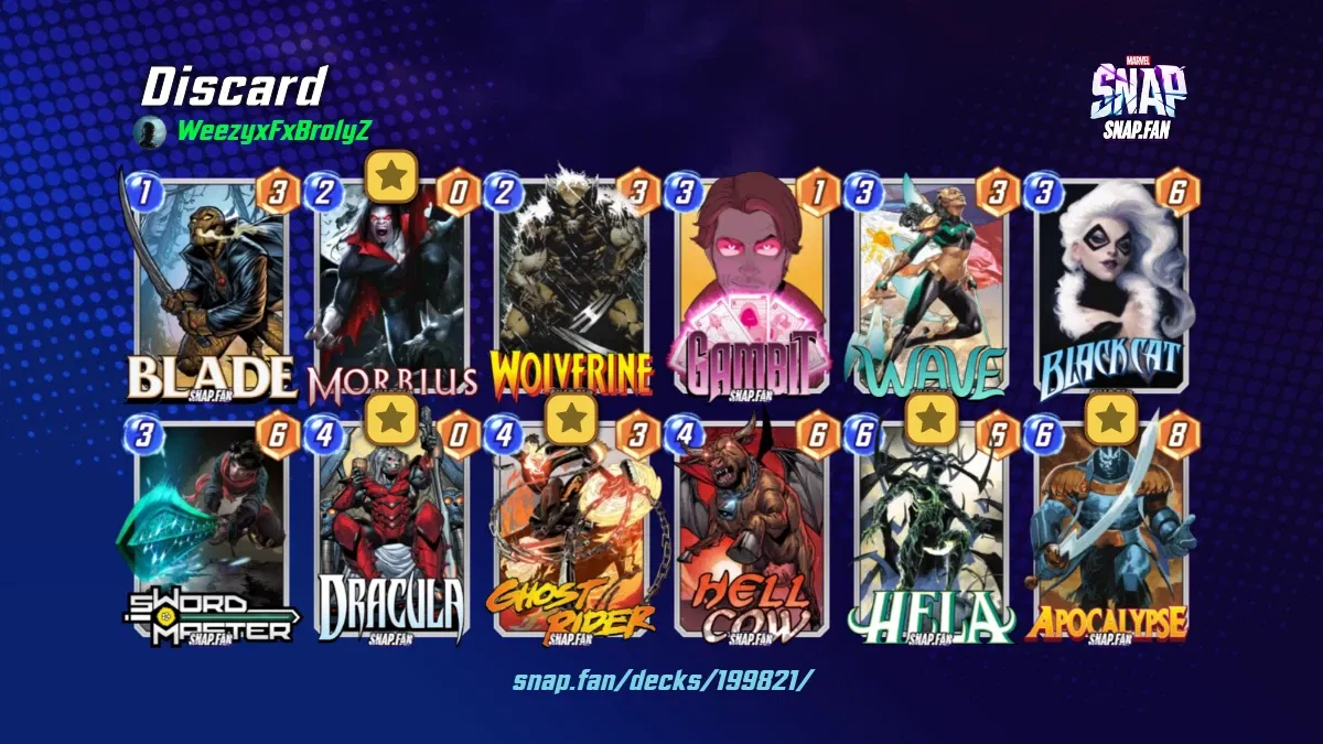 Discard by WeezyxFxBrolyZ - Marvel Snap Decks - snap.fan
