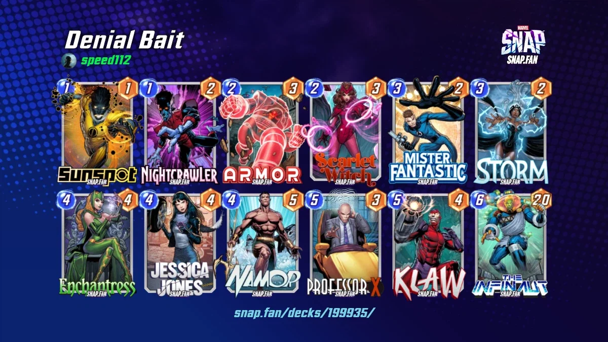 Denial Bait by speed112 - Marvel Snap Decks - snap.fan