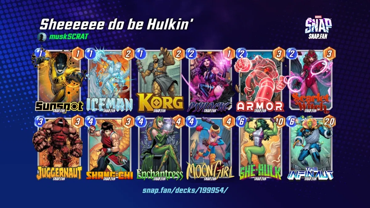 Sheeeeee do be Hulkin' by muskSCRAT - Marvel Snap Decks - snap.fan