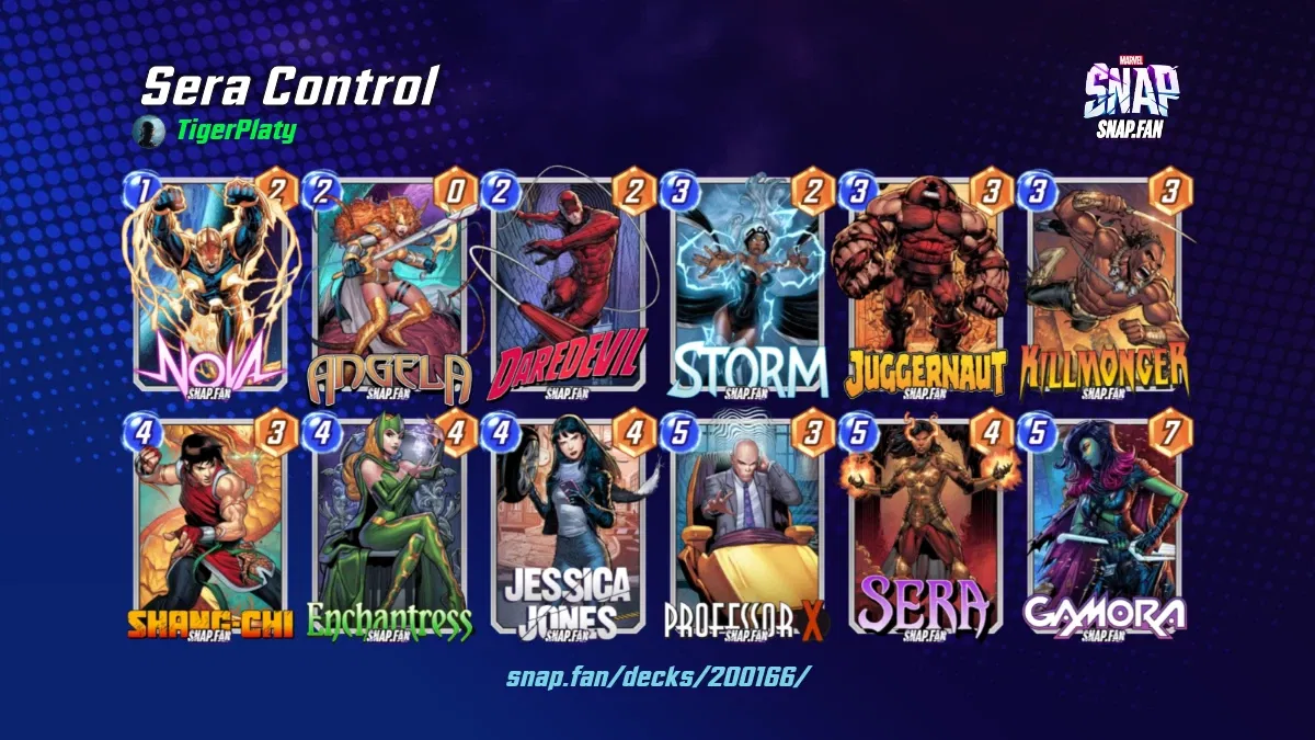Sera Control by TigerPlaty - Marvel Snap Decks - snap.fan
