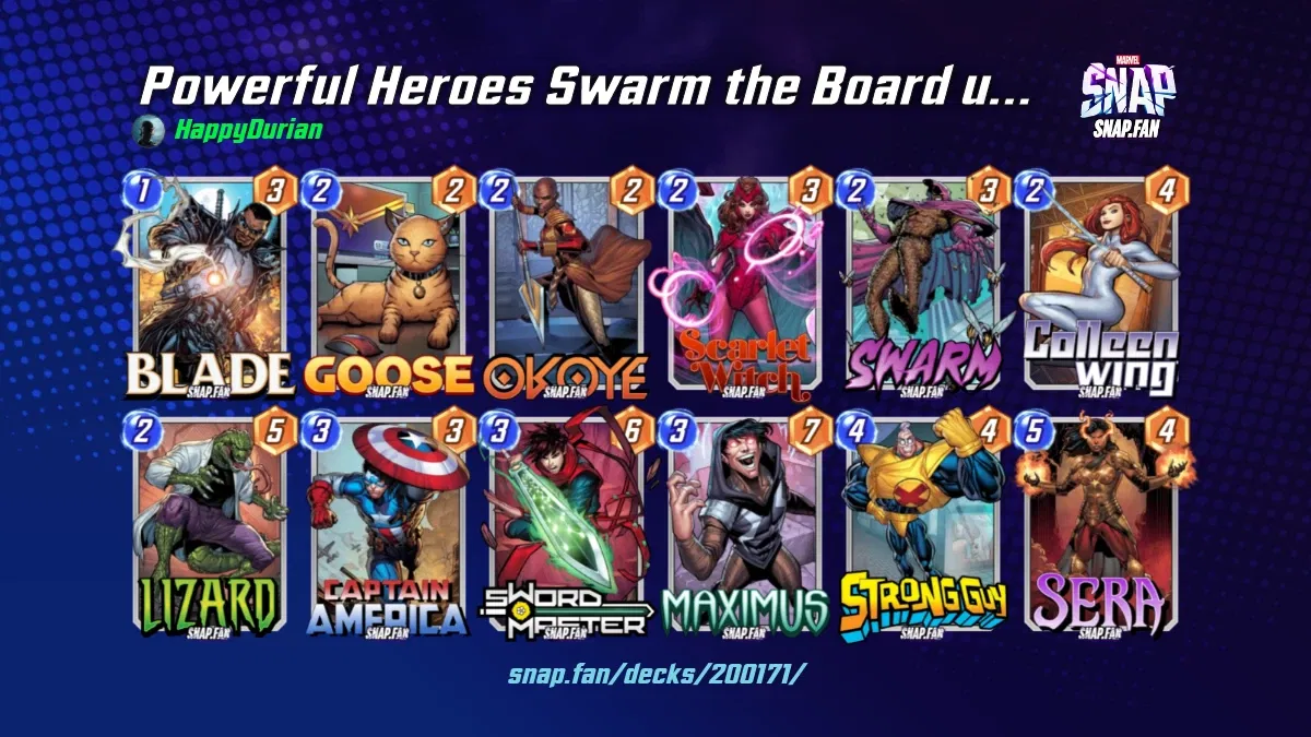 Powerful Heroes Swarm the Board using Sera by HappyDurian - Marvel Snap ...
