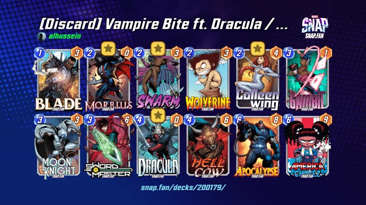 (Discard) Vampire Bite ft. Dracula / Morbius by alhussein - Marvel Snap ...