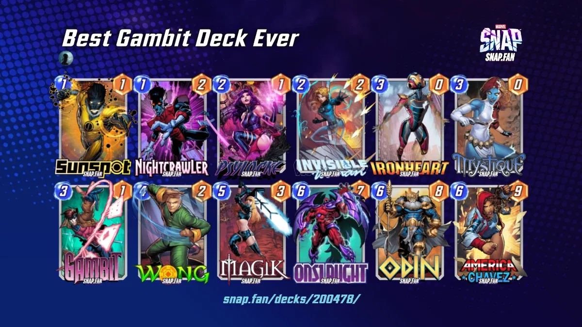 Best Gambit Deck Ever by None - Marvel Snap Decks - snap.fan