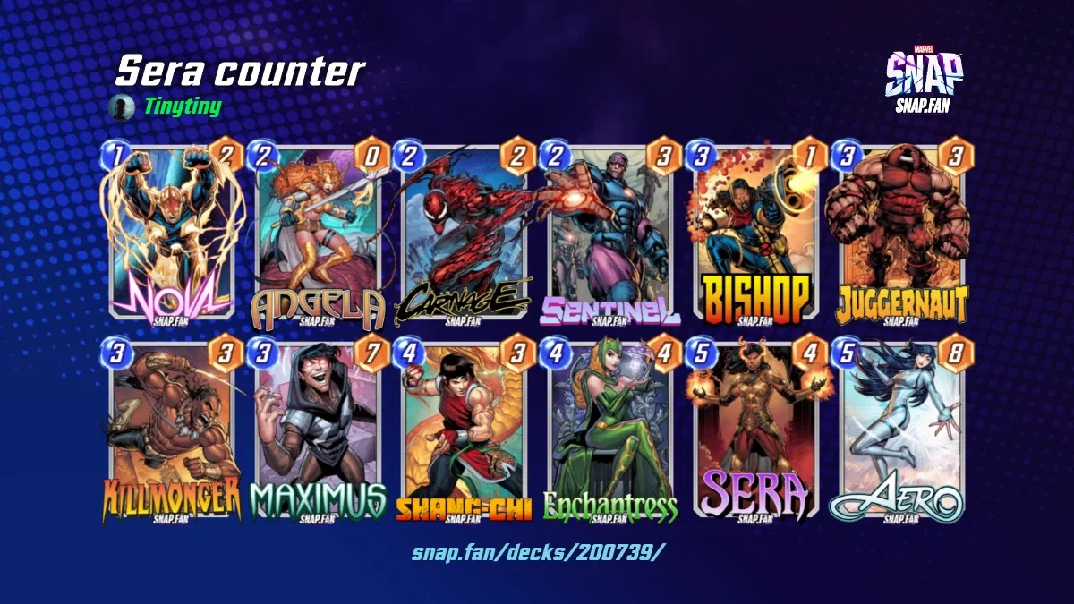 Sera counter by Tinytiny - Marvel Snap Decks - snap.fan