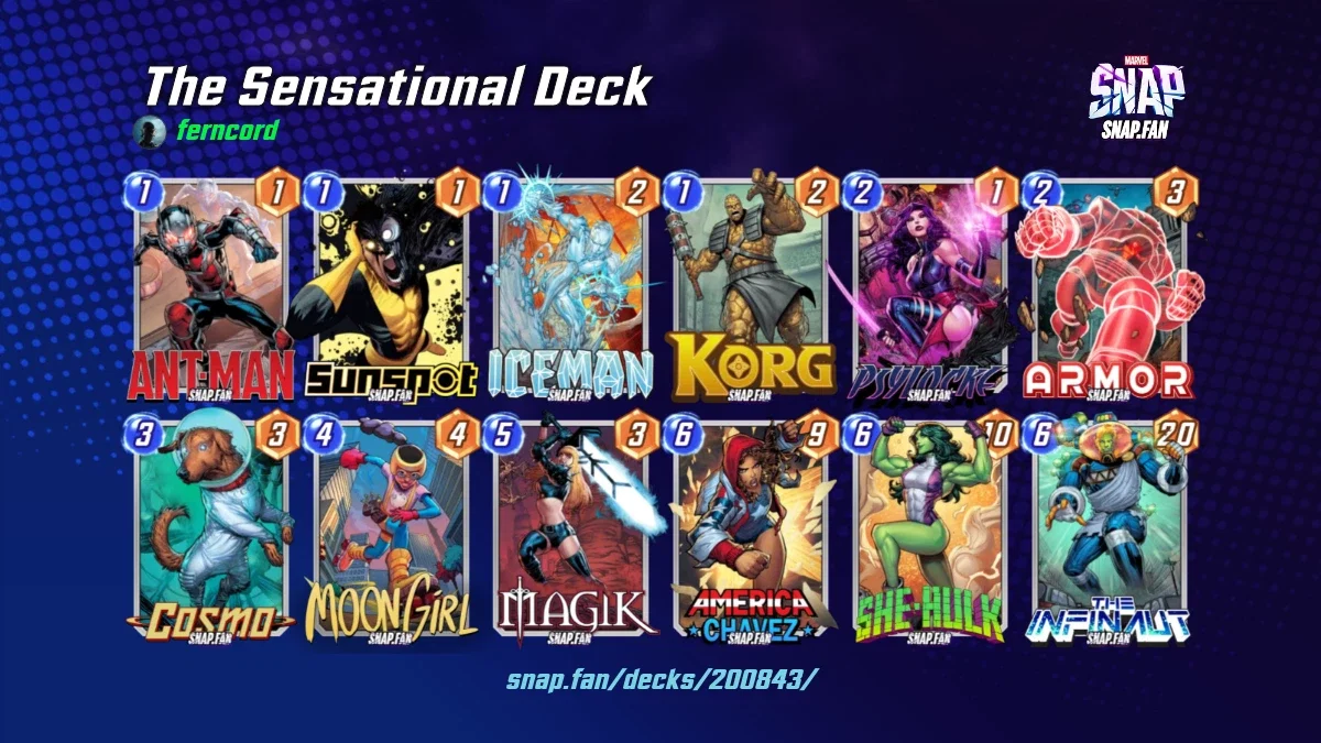 The Sensational Deck by ferncord - Marvel Snap Decks - snap.fan