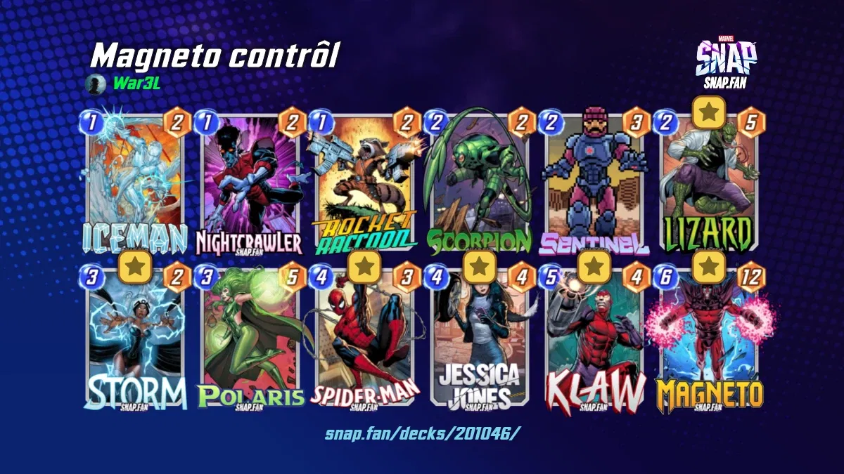 Magneto contrôl by War3L - Marvel Snap Decks - snap.fan