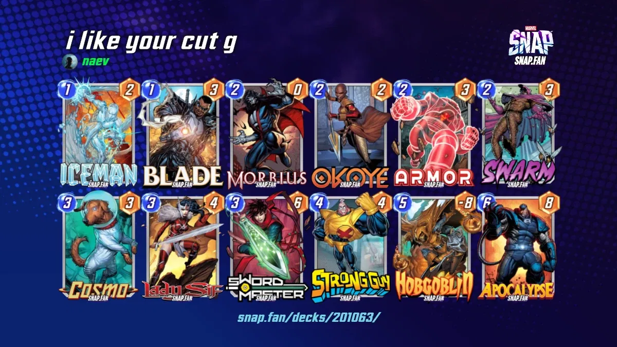 i like your cut g by naev - Marvel Snap Decks - snap.fan