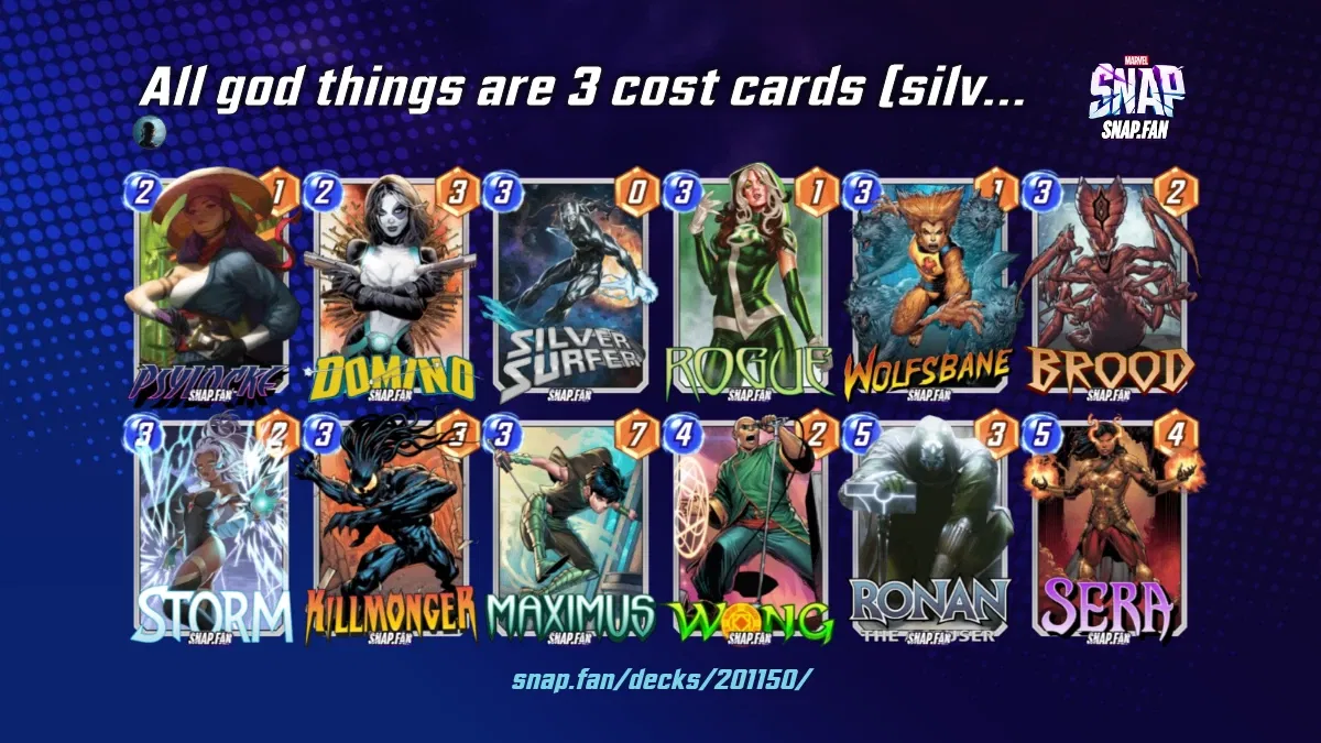 All god things are 3 cost cards (silver surfer) by None - Marvel Snap ...