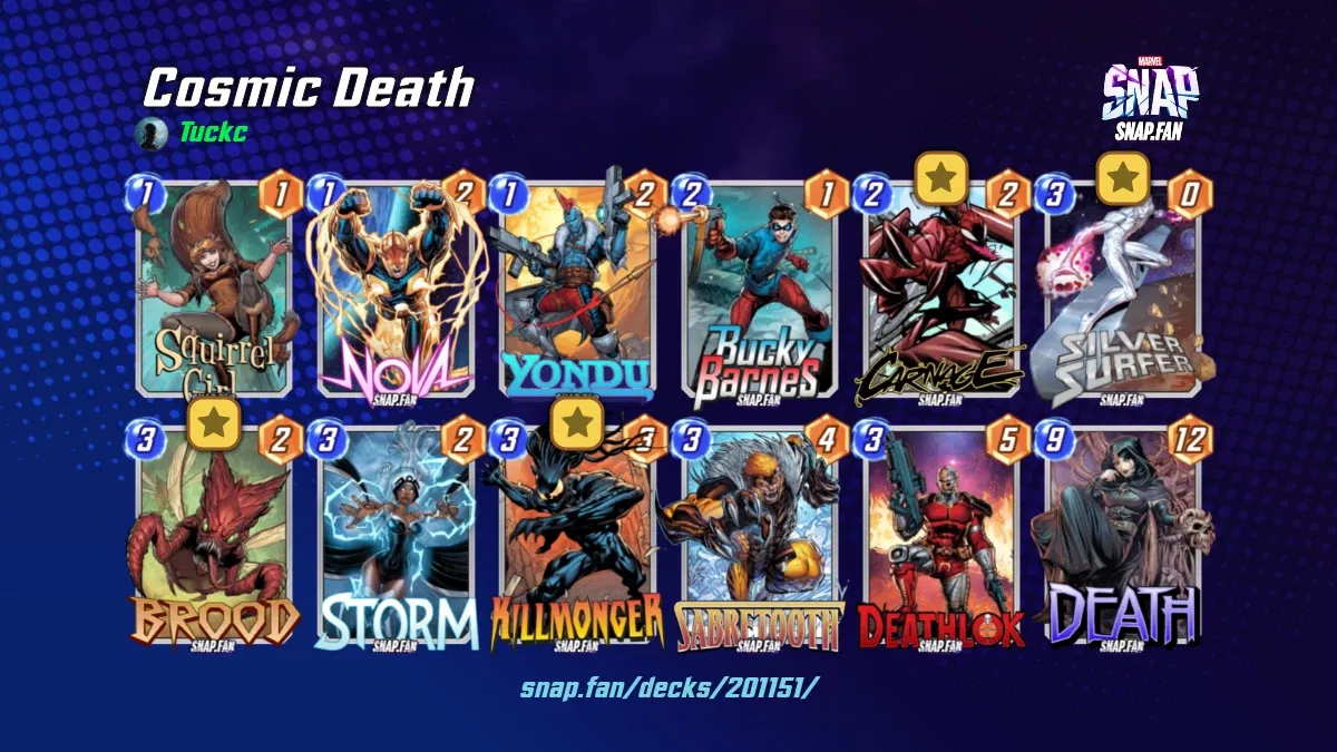 Cosmic Death by Tuckc - Marvel Snap Decks - snap.fan