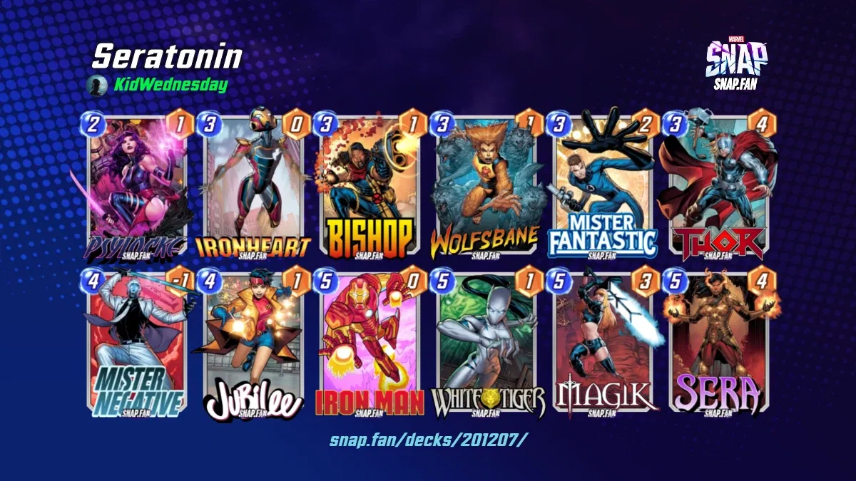Seratonin by KidWednesday - Marvel Snap Decks - snap.fan