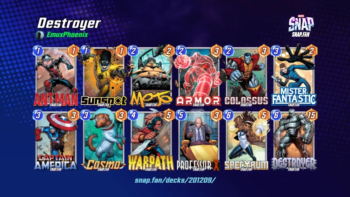 Destroyer by EmuxPhoenix - Marvel Snap Decks - snap.fan