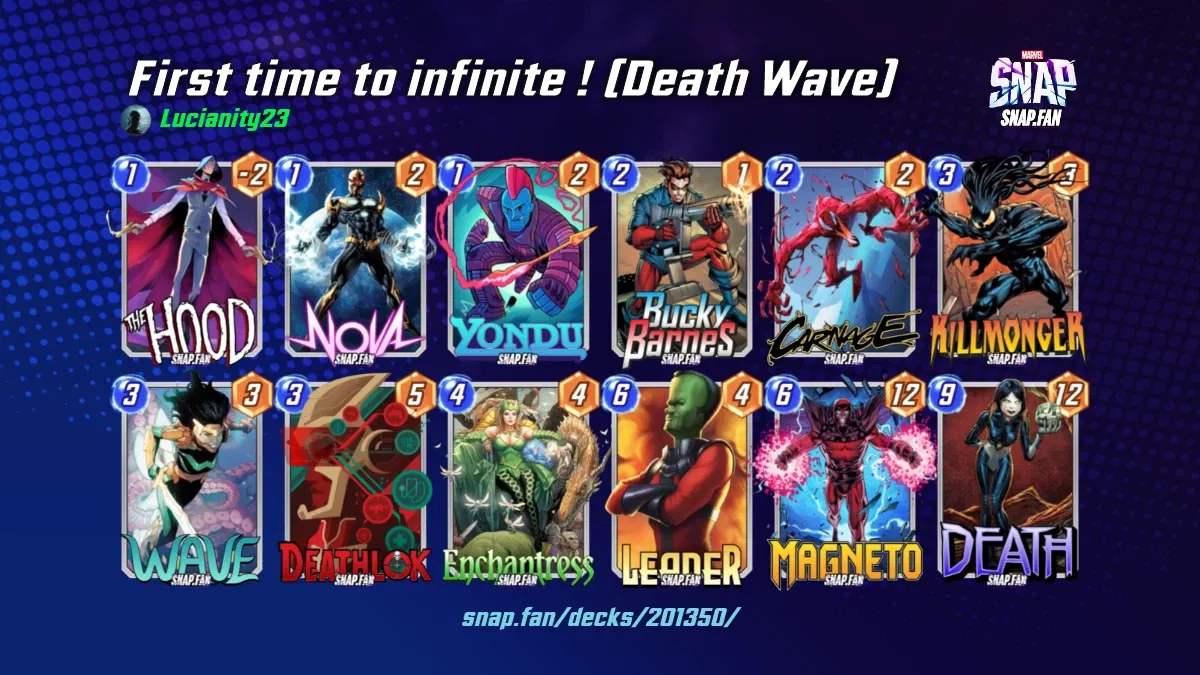 First time to infinite ! (Death Wave) by Lucianity23 - Marvel Snap ...