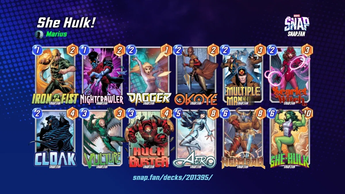 She Hulk! by Marius - Marvel Snap Decks - snap.fan