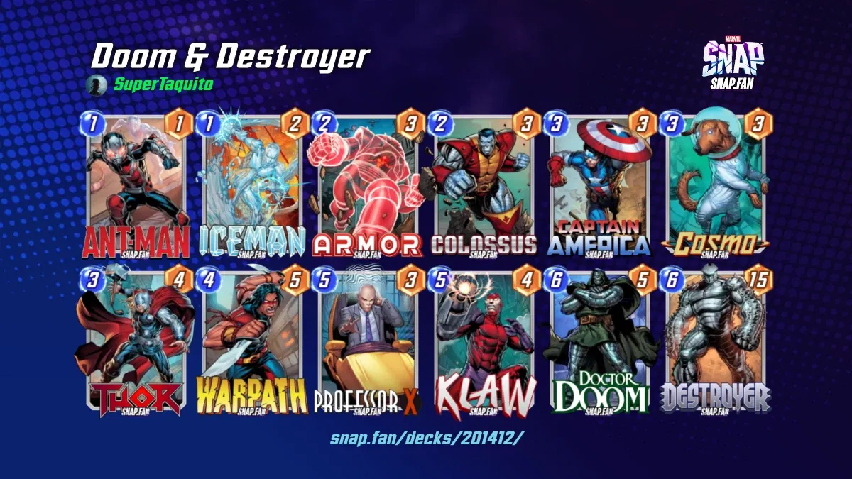 Doom & Destroyer by SuperTaquito - Marvel Snap Decks - snap.fan