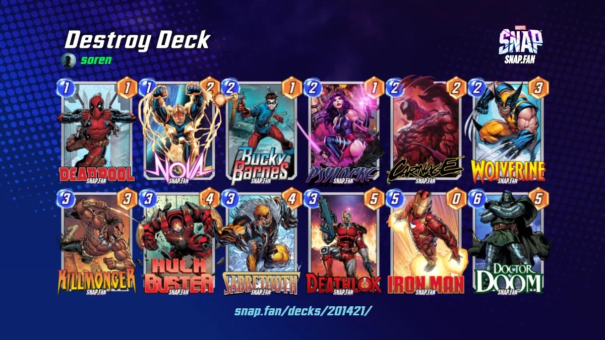 Destroy Deck by soren - Marvel Snap Decks - snap.fan