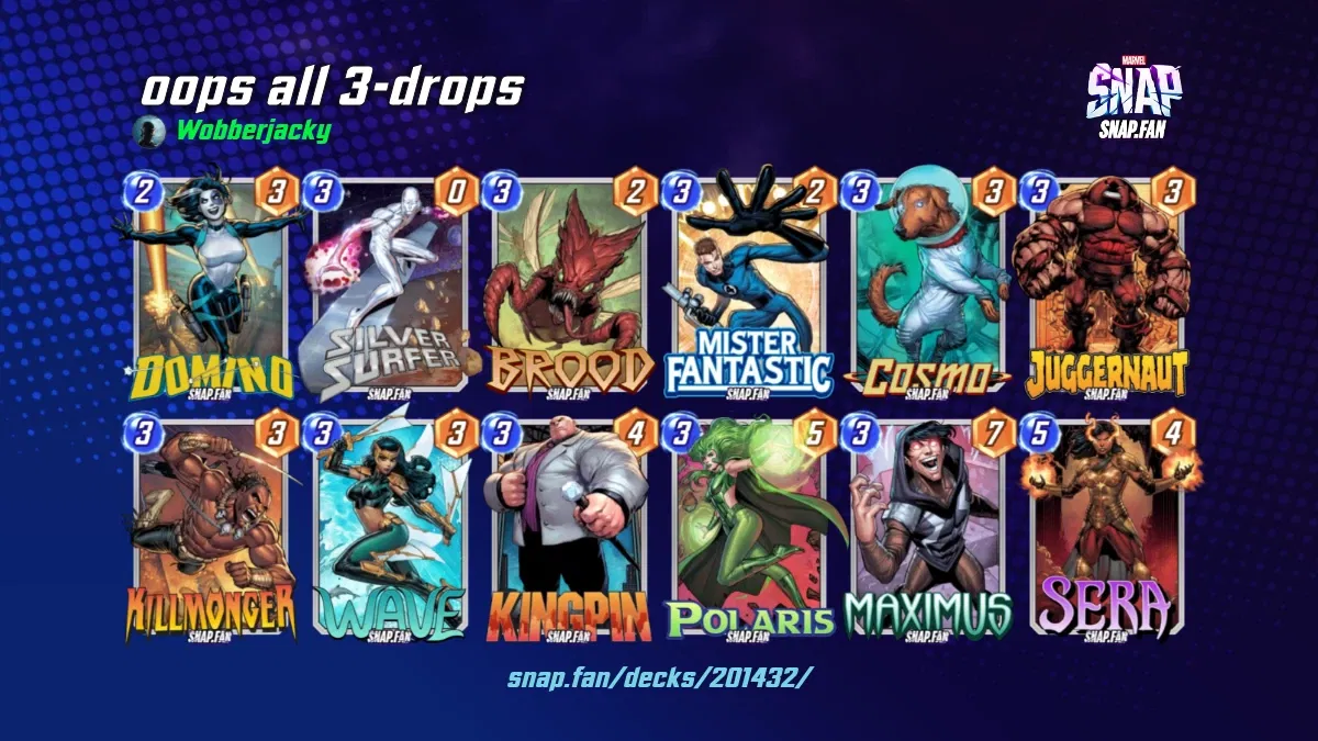 oops all 3-drops by Wobberjacky - Marvel Snap Decks - snap.fan