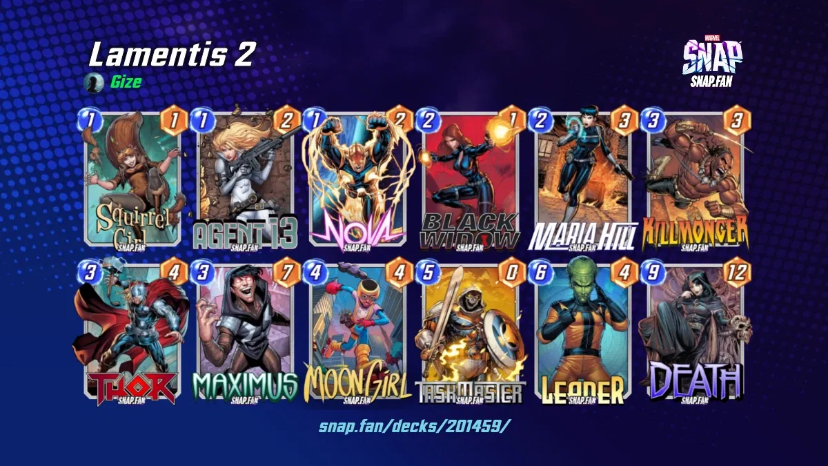 Lamentis 2 by Gize - Marvel Snap Decks - snap.fan