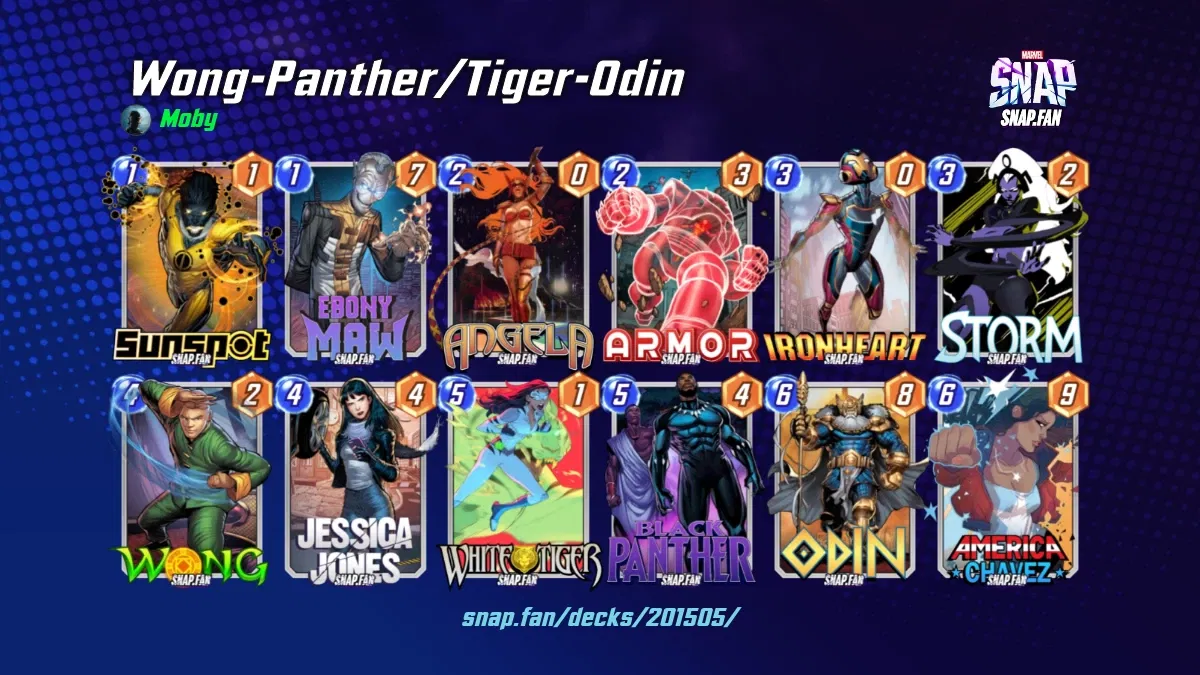 Wong-Panther/Tiger-Odin by Moby - Marvel Snap Decks - snap.fan