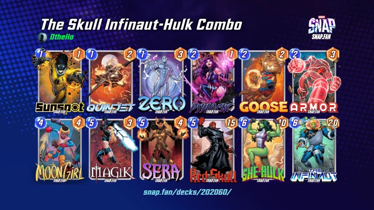 The Skull Infinaut-Hulk Combo by Othello - Marvel Snap Decks - snap.fan