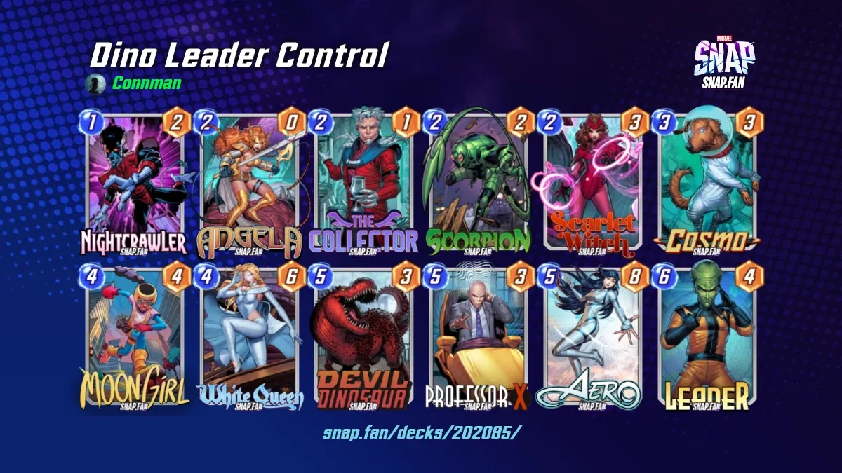 Dino Leader Control by Connman - Marvel Snap Decks - snap.fan