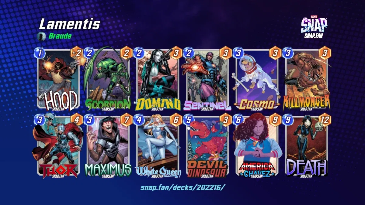 Lamentis by Braude - Marvel Snap Decks - snap.fan