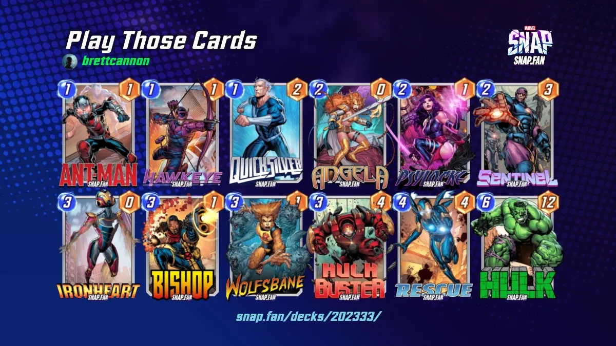 Play Those Cards by brettcannon - Marvel Snap Decks - snap.fan