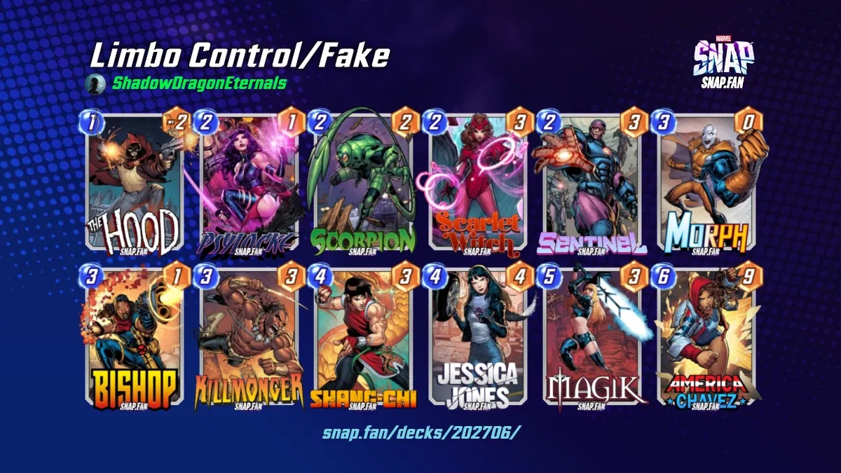 Limbo Control/Fake by ShadowDragonEternals - Marvel Snap Decks - snap.fan