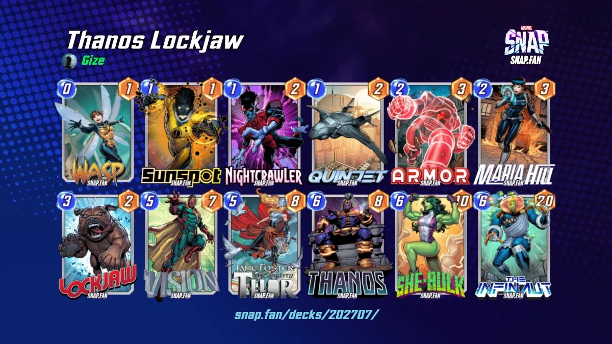Thanos Lockjaw by Gize - Marvel Snap Decks - snap.fan