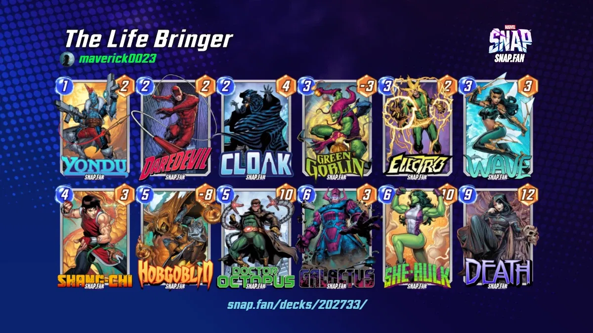The Life Bringer by maverick0023 - Marvel Snap Decks - snap.fan