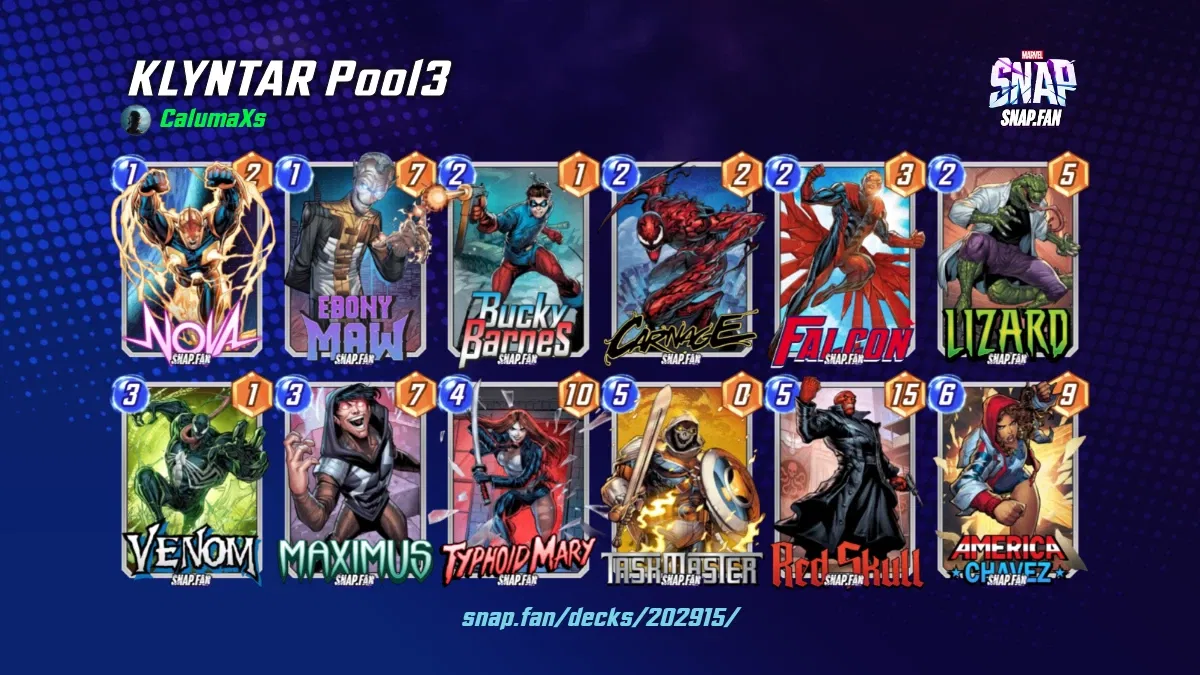 KLYNTAR Pool3 by CalumaXs - Marvel Snap Decks - snap.fan