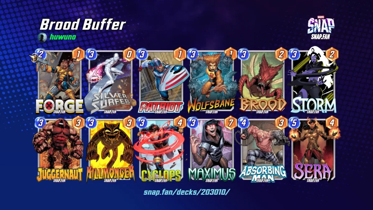 Brood Buffer by huwuno - Marvel Snap Decks - snap.fan