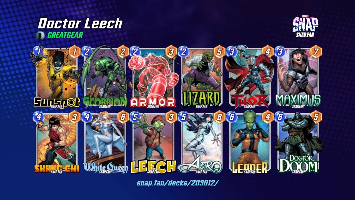 Doctor Leech by GREATGEAR - Marvel Snap Decks - snap.fan