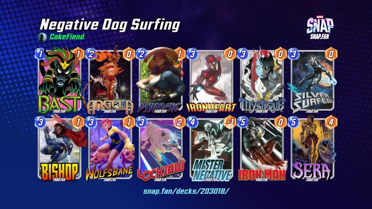 Negative Dog Surfing by CokeFiend - Marvel Snap Decks - snap.fan