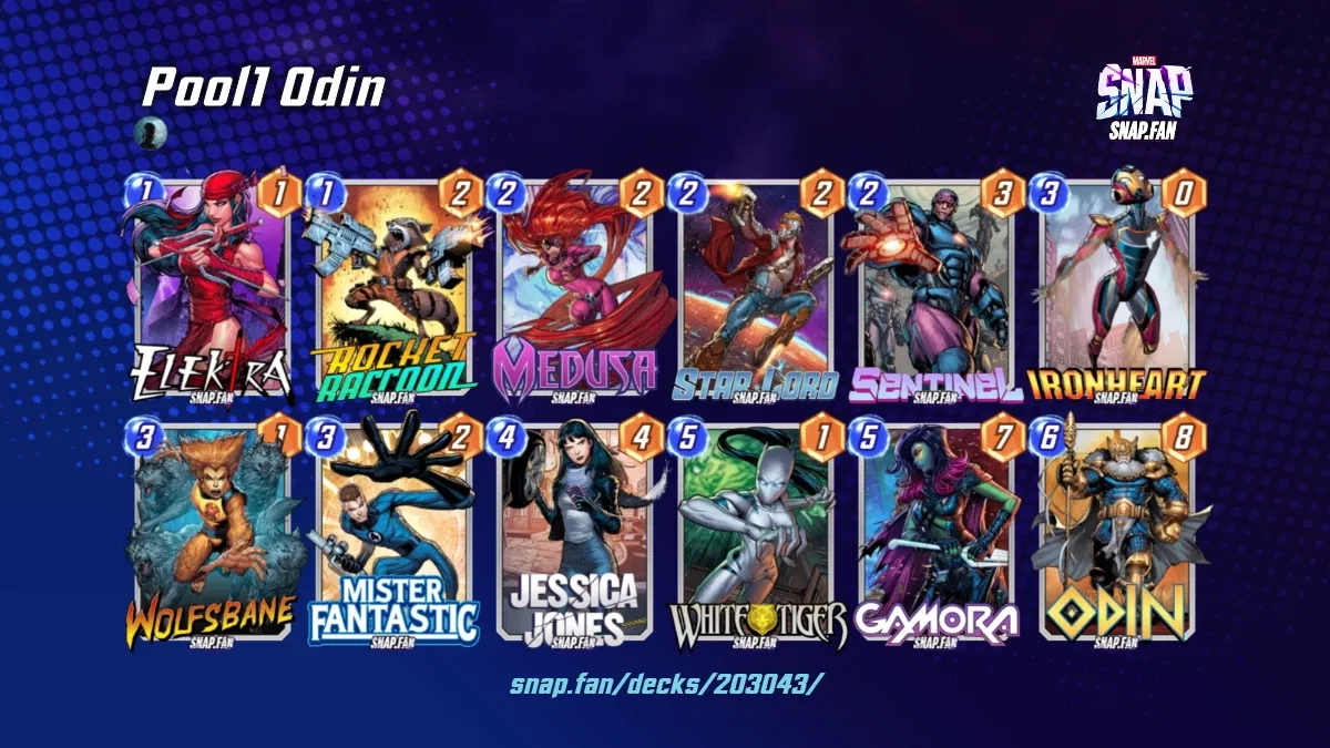 Pool1 Odin by None - Marvel Snap Decks - snap.fan