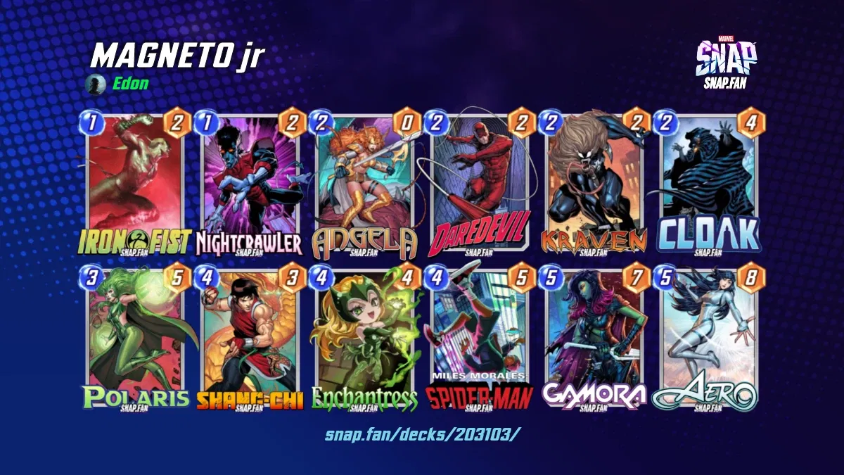 MAGNETO jr by Edon - Marvel Snap Decks - snap.fan