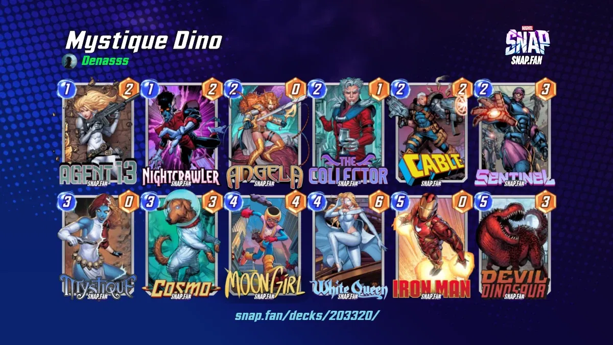 Mystique Dino by Denasss - Marvel Snap Decks - snap.fan