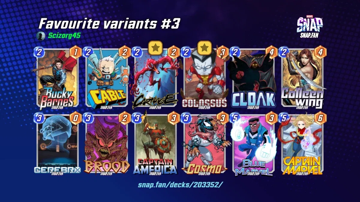 Favourite variants #3 by Scizorg45 - Marvel Snap Decks - snap.fan