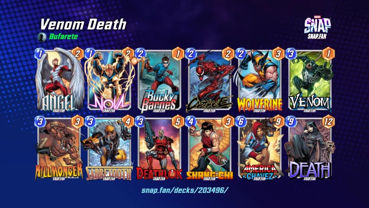 Venom Death by Bufarete - Marvel Snap Decks - snap.fan