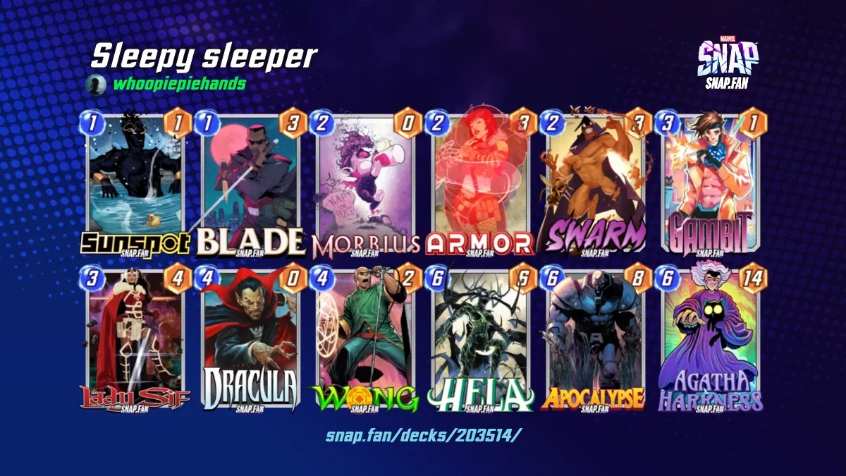 Sleepy sleeper by whoopiepiehands - Marvel Snap Decks - snap.fan