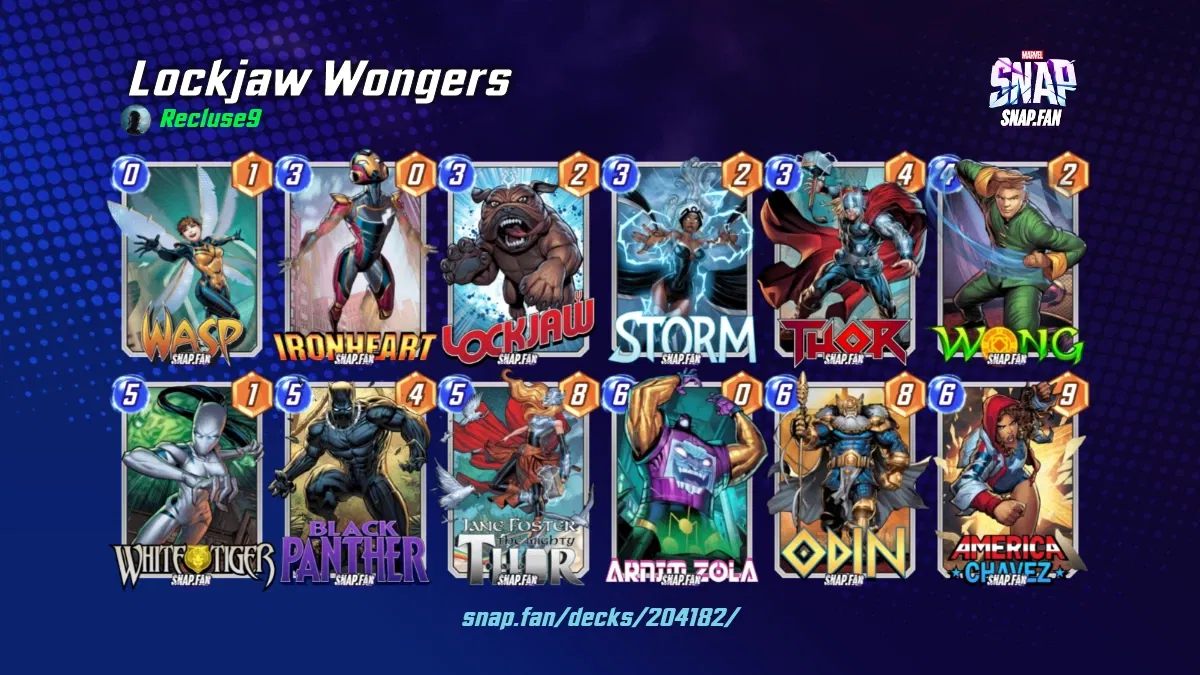 Lockjaw Wongers by Recluse9 - Marvel Snap Decks - snap.fan