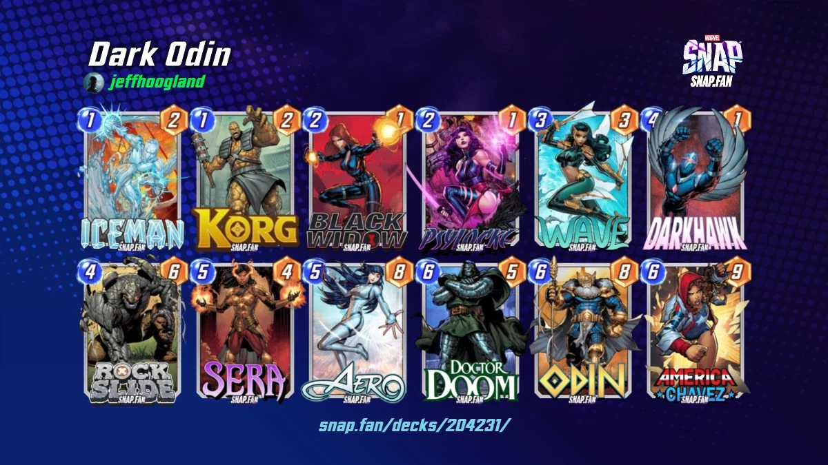 Dark Odin by jeffhoogland - Marvel Snap Decks - snap.fan