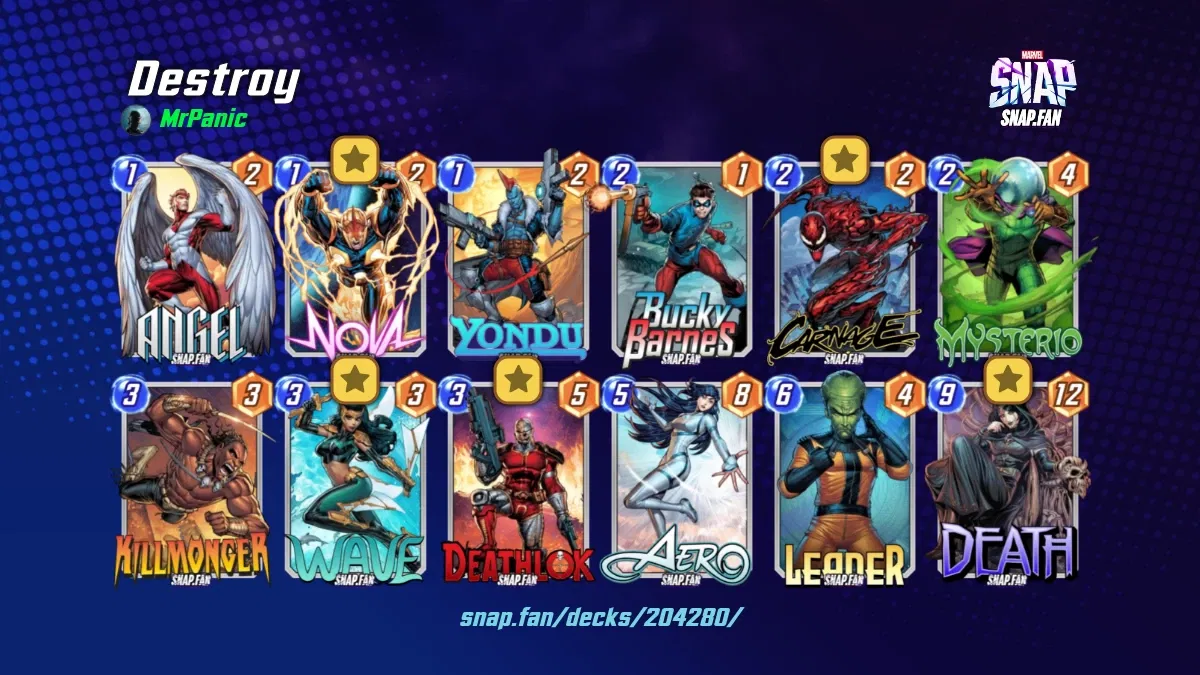 Destroy by MrPanic - Marvel Snap Decks - snap.fan