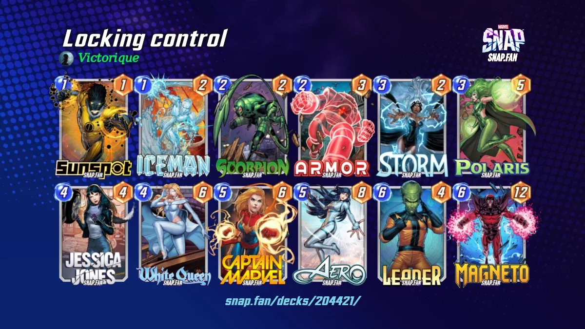 Locking control by 𝑉𝑖𝑐𝑡𝑜𝑟𝑖𝑞𝑢𝑒 - Marvel Snap Decks - snap.fan