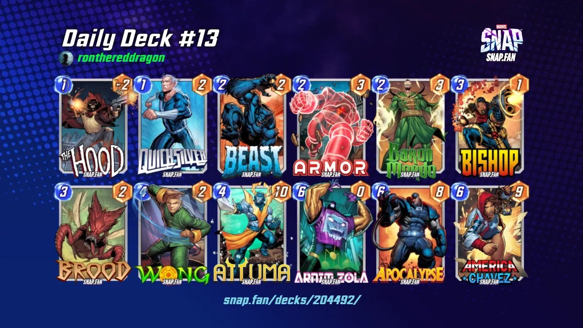 Daily Deck #13 by ronthereddragon - Marvel Snap Decks - snap.fan