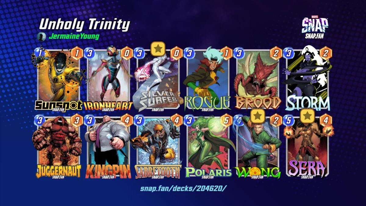 Unholy Trinity by JermaineYoung - Marvel Snap Decks - snap.fan