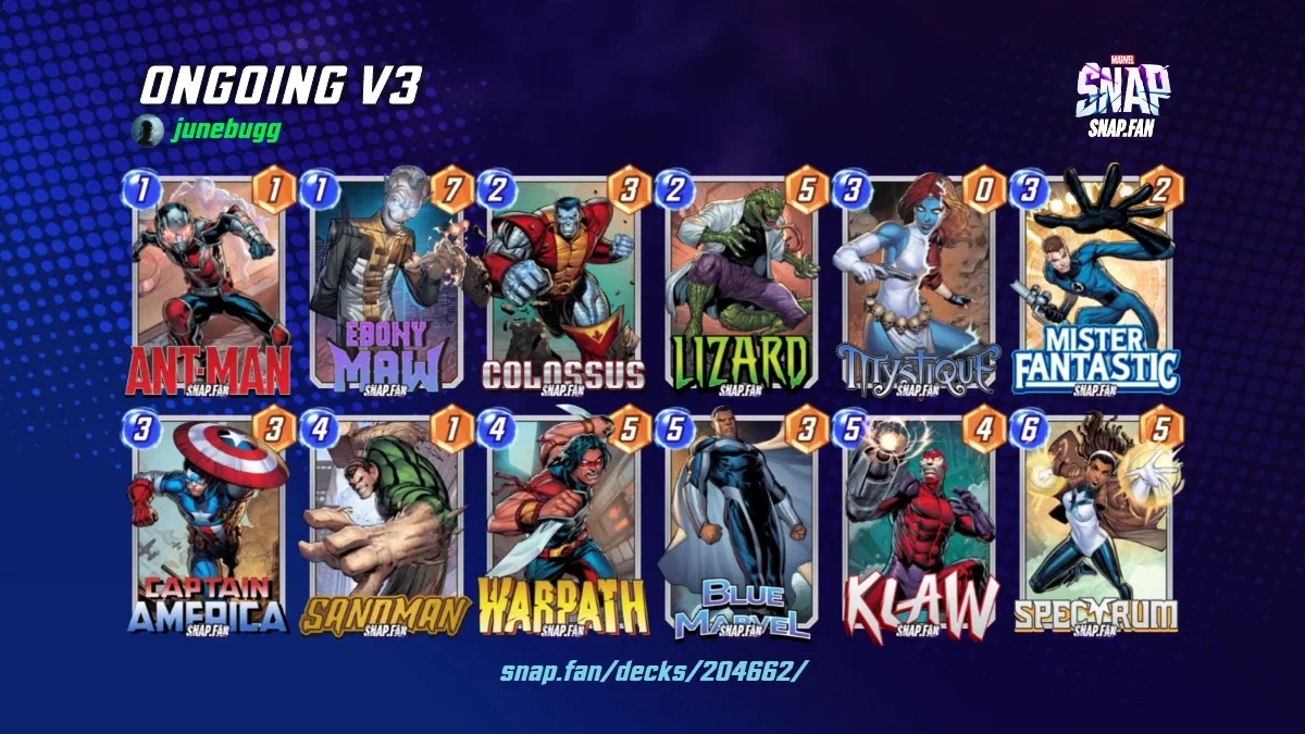 ONGOING V3 by junebugg - Marvel Snap Decks - snap.fan