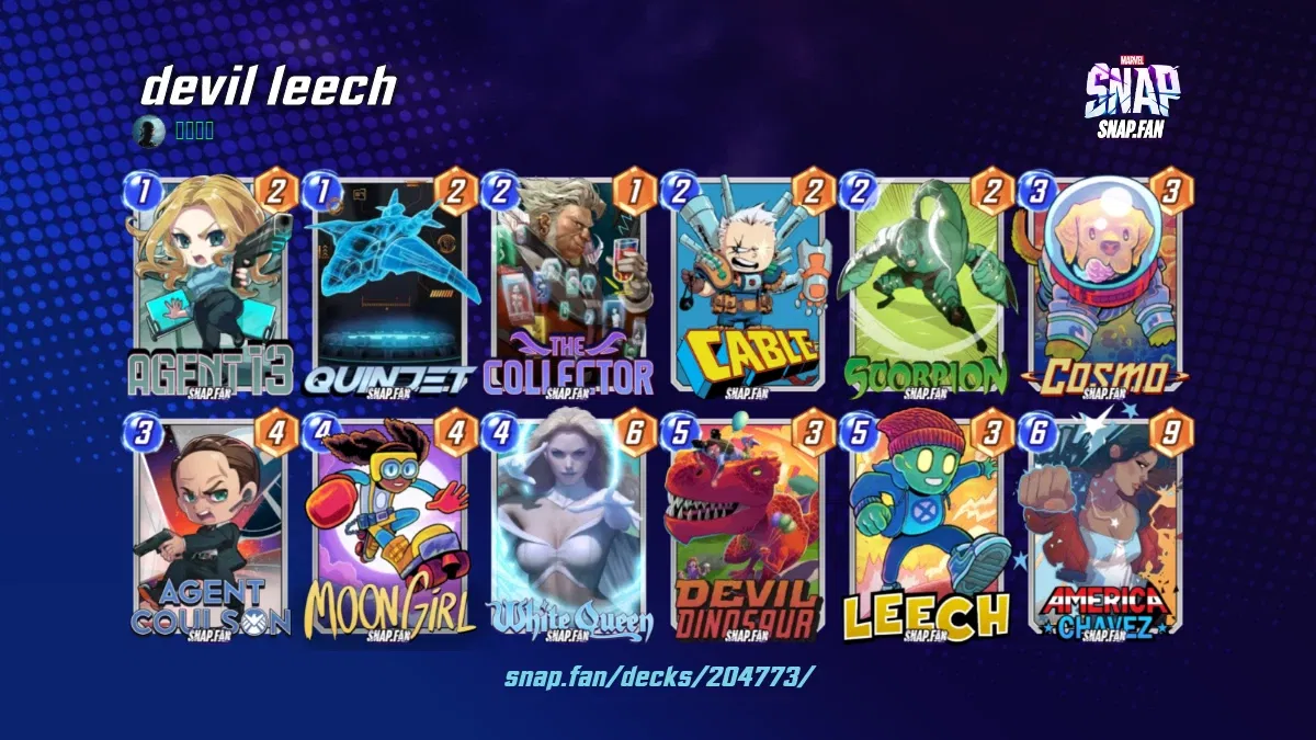 devil leech by 왕의저주 - Marvel Snap Decks - snap.fan