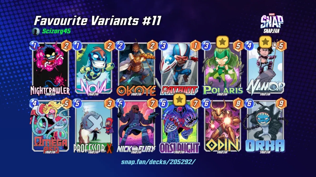 Favourite Variants #11 by Scizorg45 - Marvel Snap Decks - snap.fan