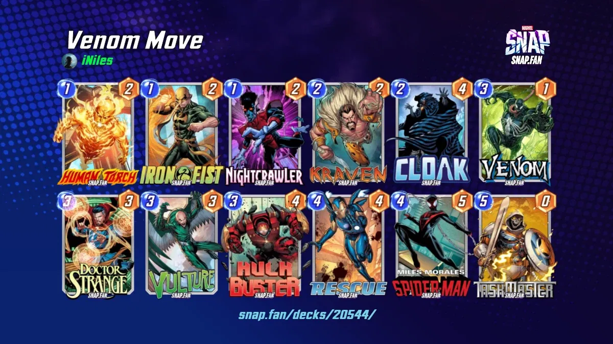 Venom Move by iNiles - Marvel Snap Decks - snap.fan